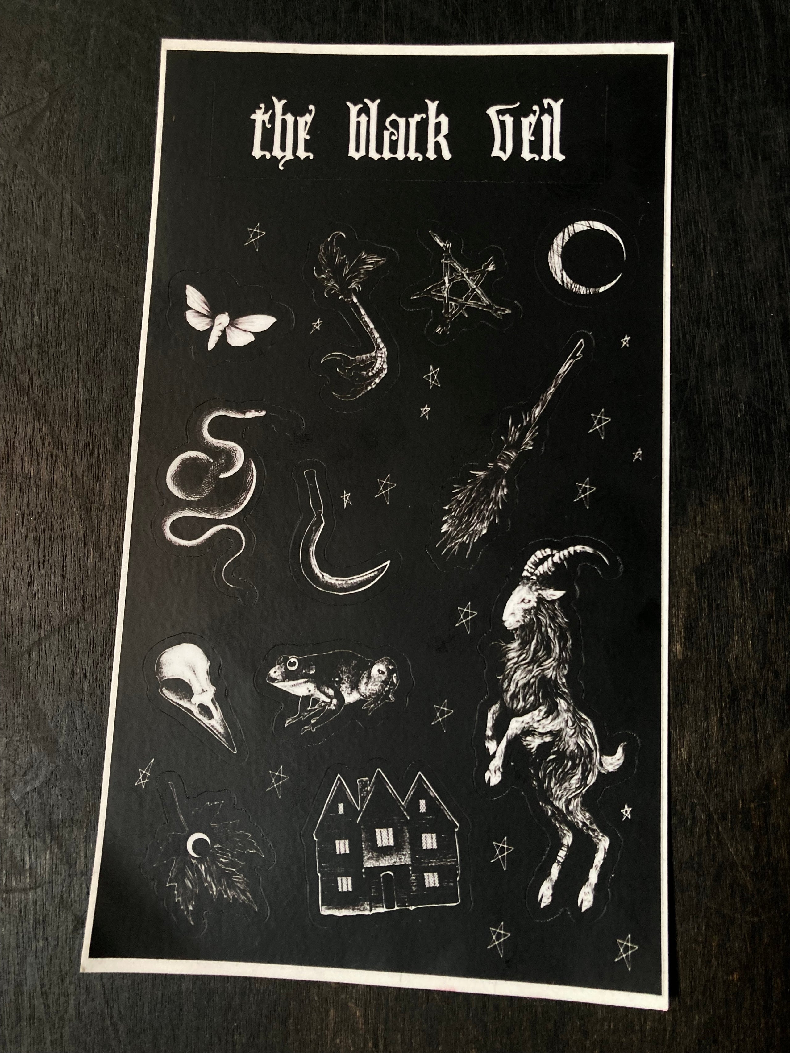 Black Sticker Sheet | Black Veil