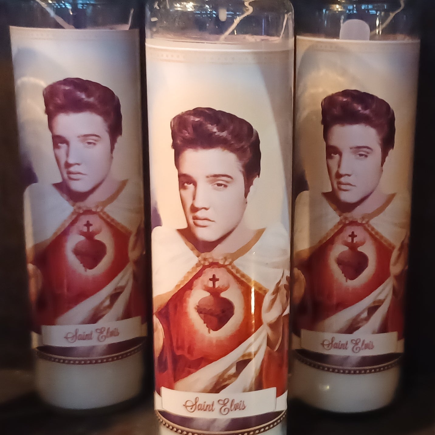 Elvis Presley Saint Candle | Black Veil